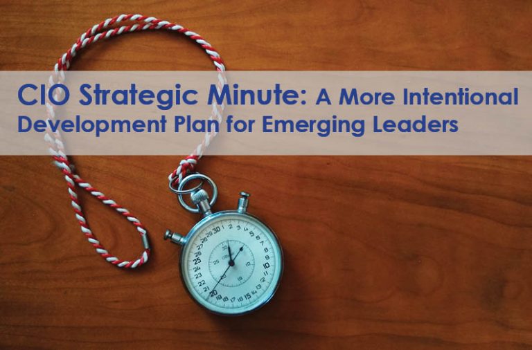 CIO Strategic Minute: A More Intentional Development Plan for Emerging ...